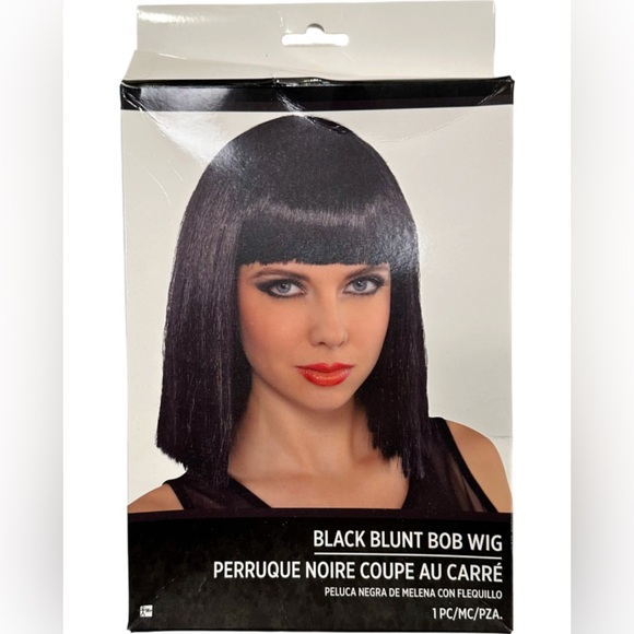 Hair | New In Box Black Adult Wig Blunt Cut Halloween Costume Cleopatra ...